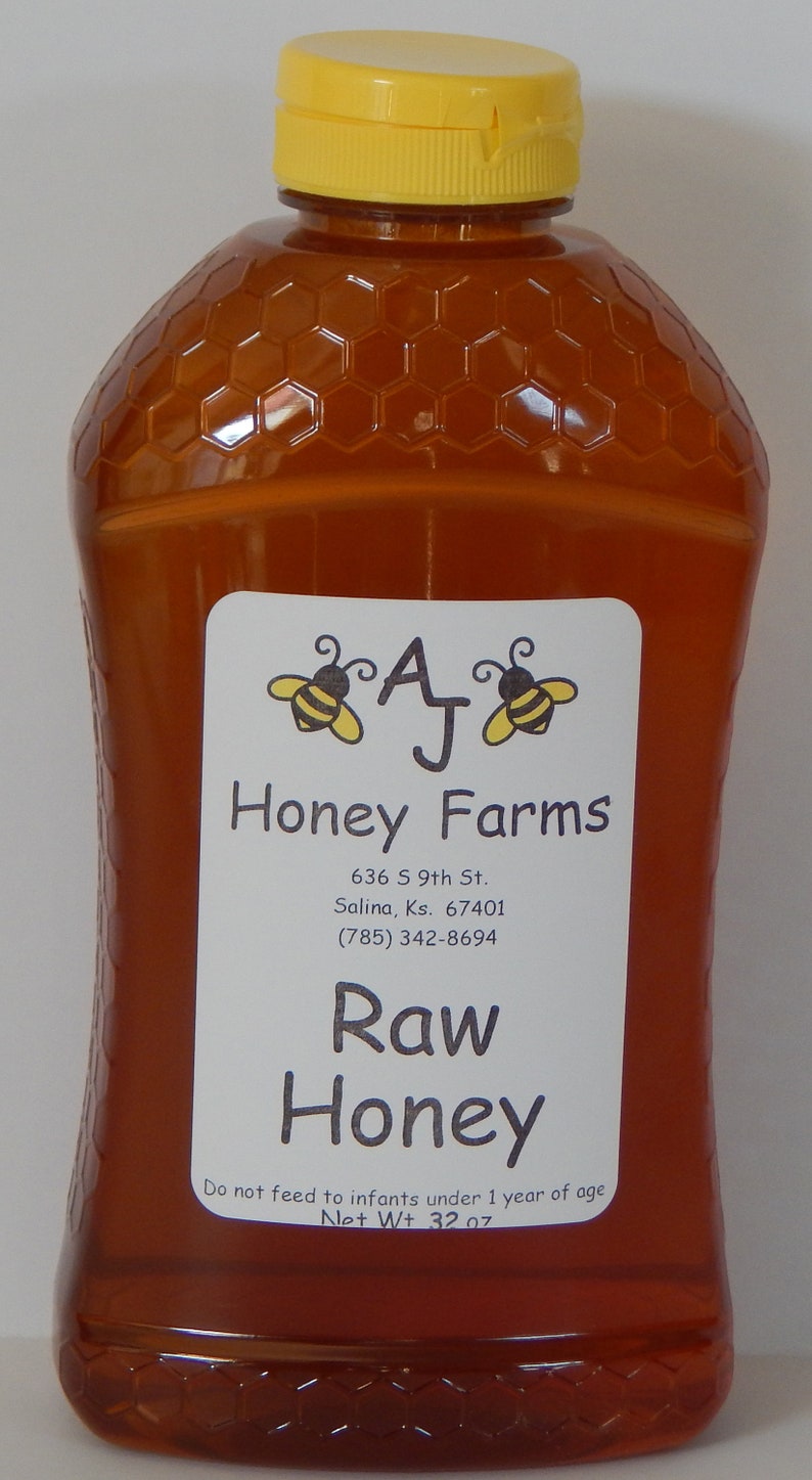 Pure Kansas Honey - 32oz by AJ Honey Farms LLC Raw, Unfiltered, Natural ...