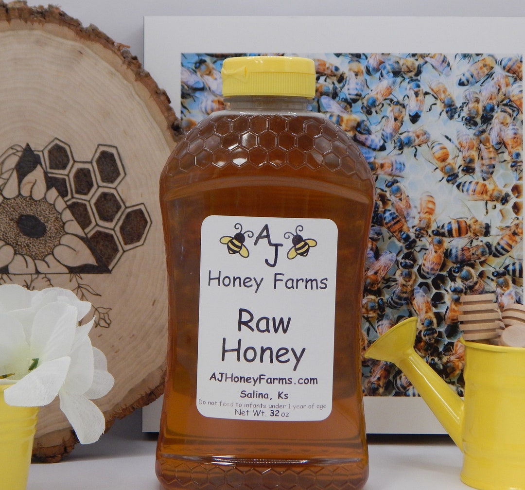 Pure Kansas Honey - 32oz by AJ Honey Farms LLC Raw, Unfiltered, Natural ...