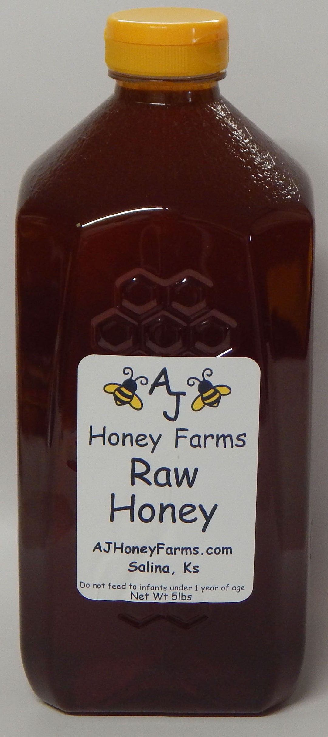 Raw Honey 5lb AJ Honey Farms Kansas - Etsy