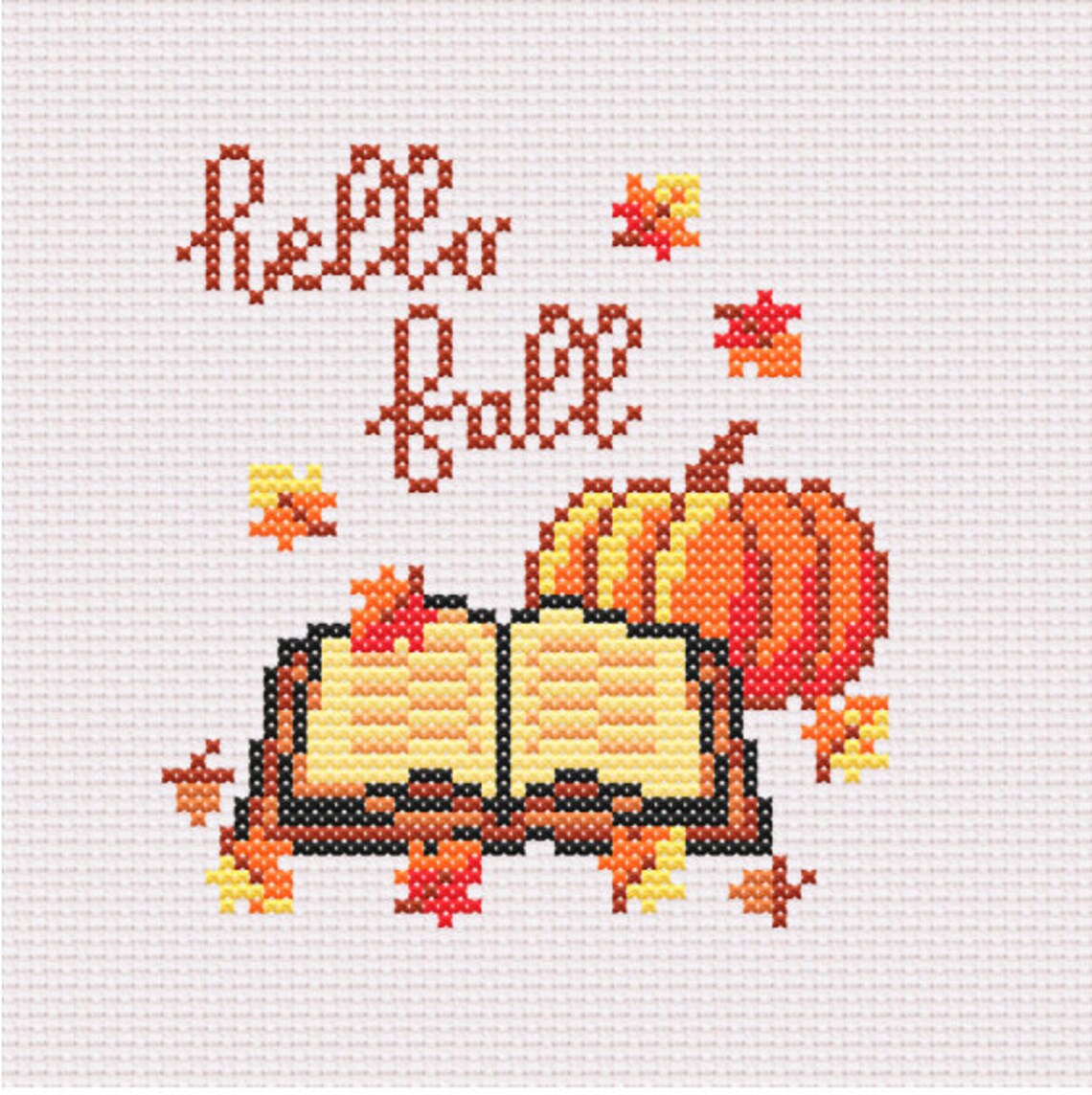 Cozy Hello Fall Cross Stitch Pattern Instant Download PDF - Etsy