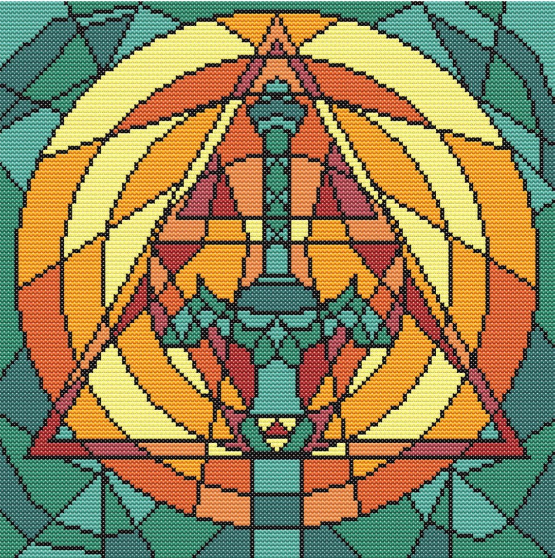 Stained Glass Master Sword Cross Stitch Pattern | Zelda Inspired Cross ...