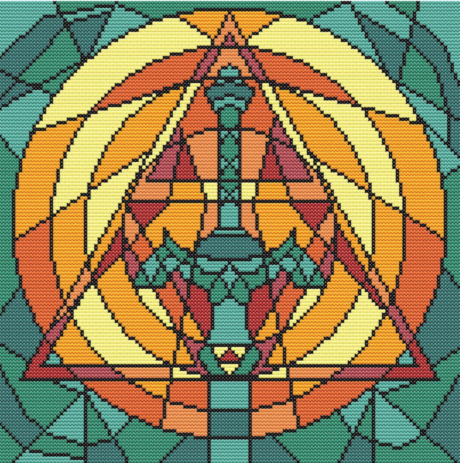 Stained Glass Master Sword Cross Stitch Pattern | Zelda Inspired Cross ...