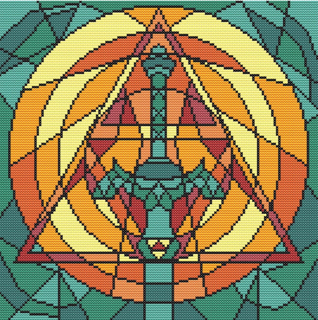 Stained Glass Master Sword Cross Stitch Pattern | Zelda Inspired Cross ...