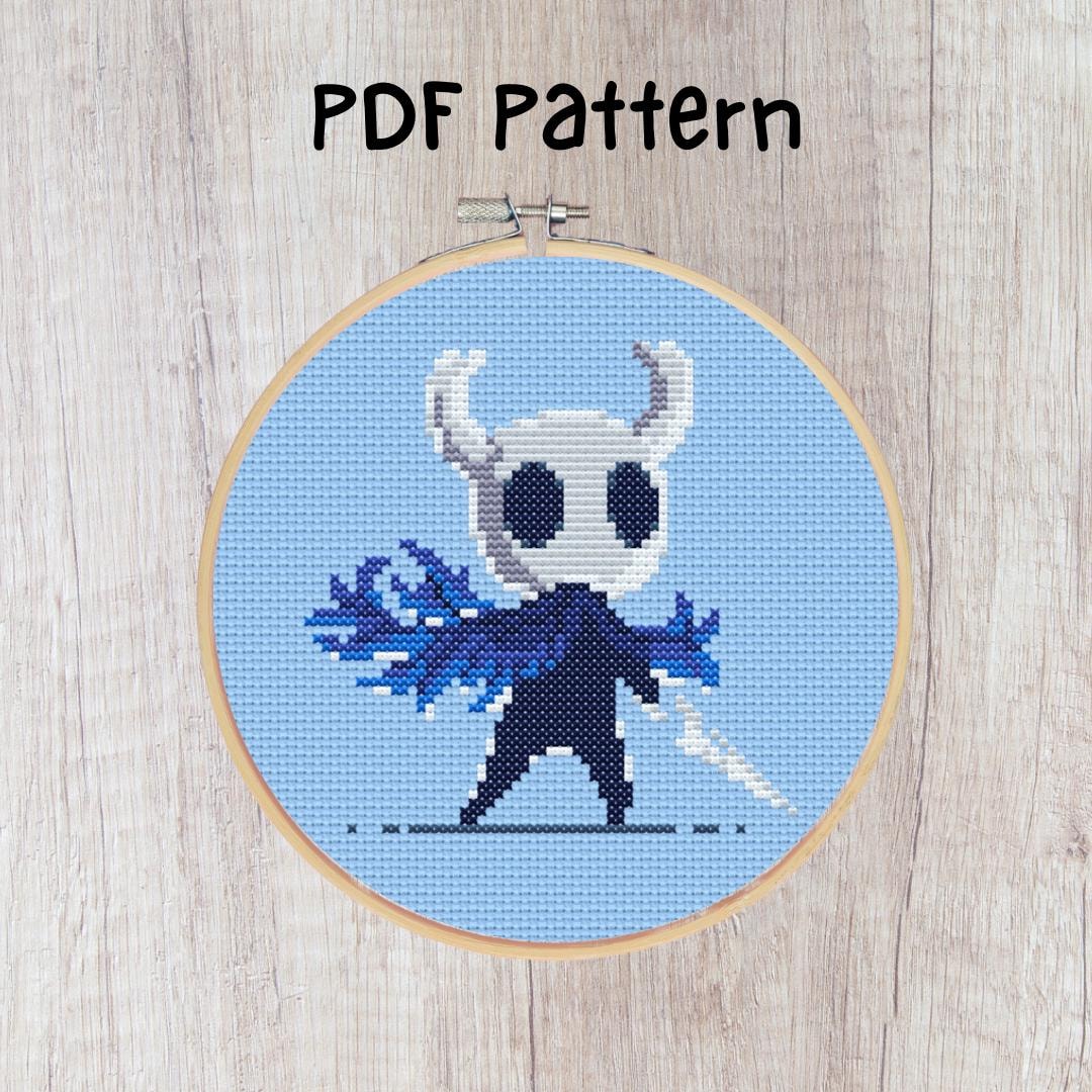 Hollow Knight Cross Stitch Pattern: Video Game Fan Art (PDF Download ...