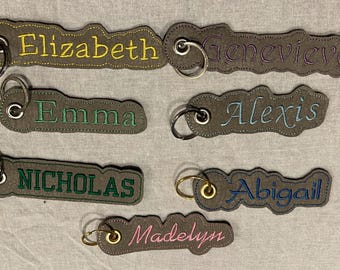 Custom Mini Embroidered Keychains - Etsy