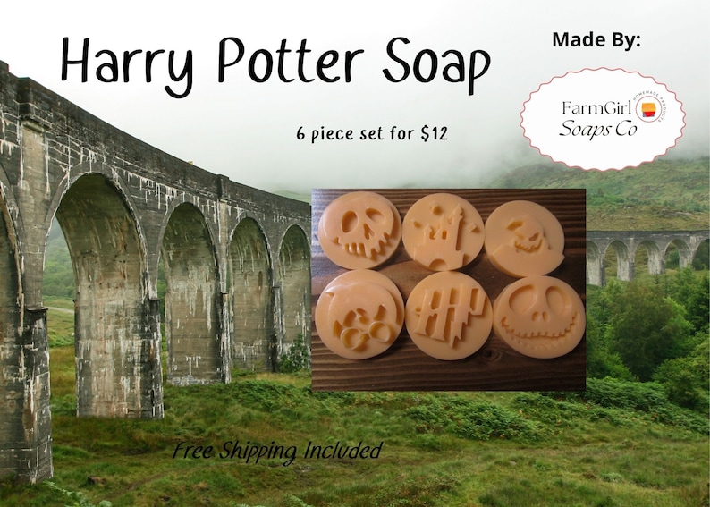 Homemade Harry Potter Soap Shea Butter Soap 6 Piece Soap - Etsy