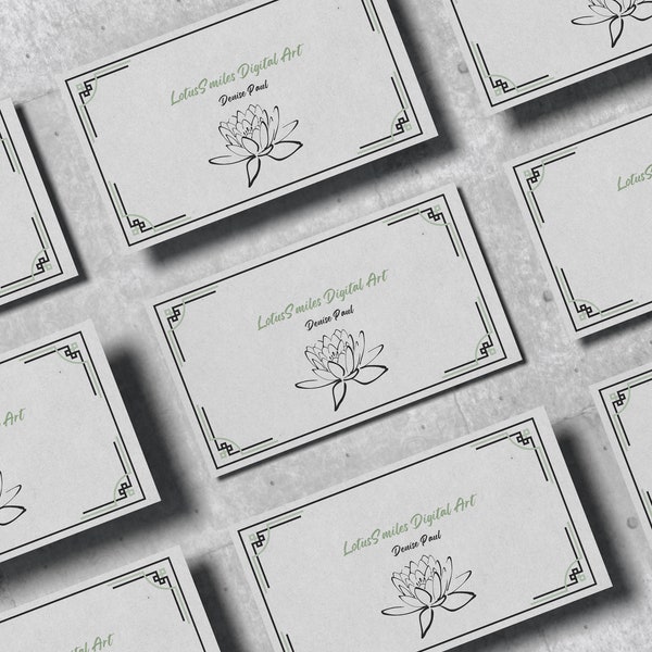 Lotus Business Card - Etsy