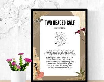 Two Headed Calf Poem Art - Etsy