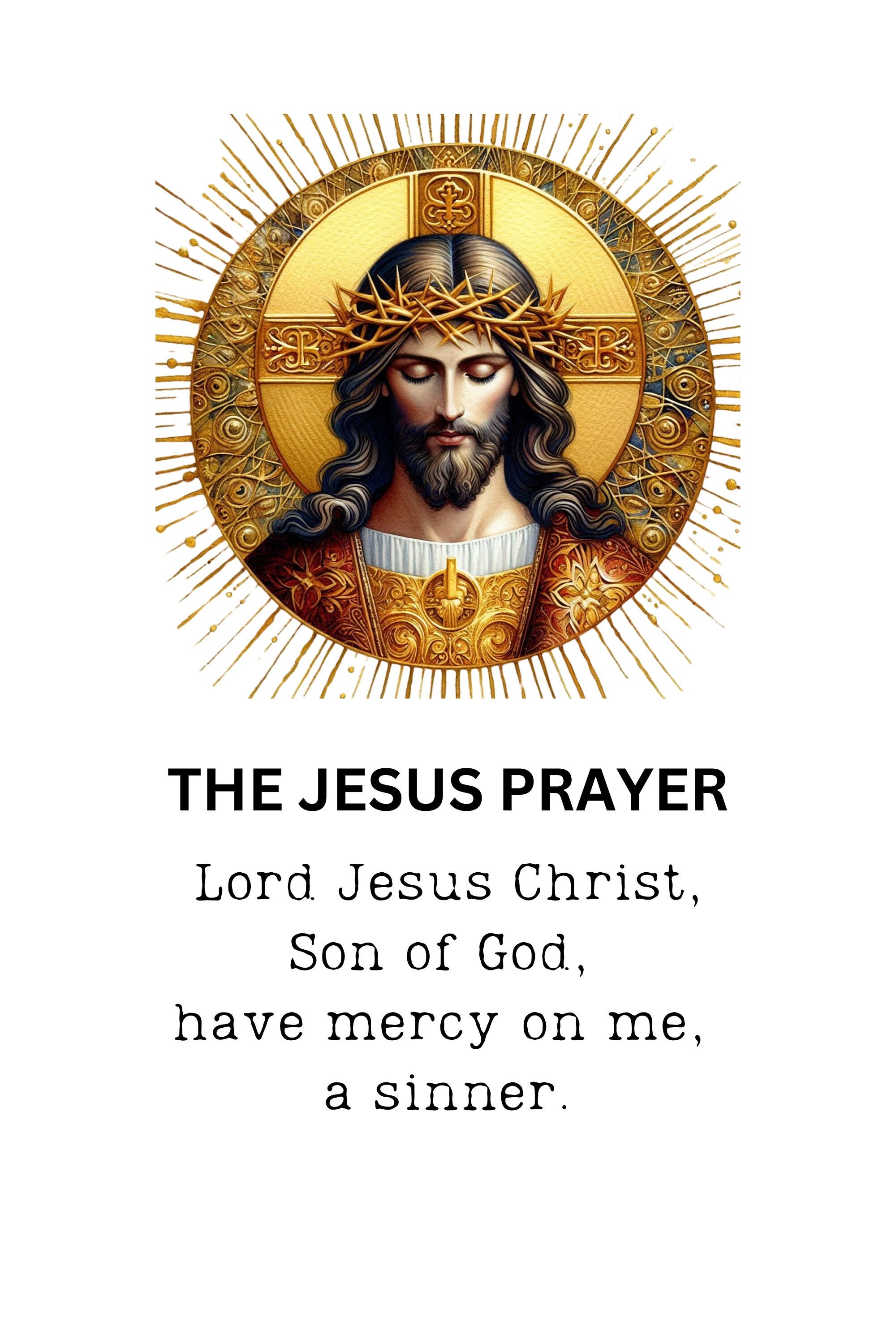 Jesus Prayer Printable, Orthodox Prayer Decor Christian Wall Art ...