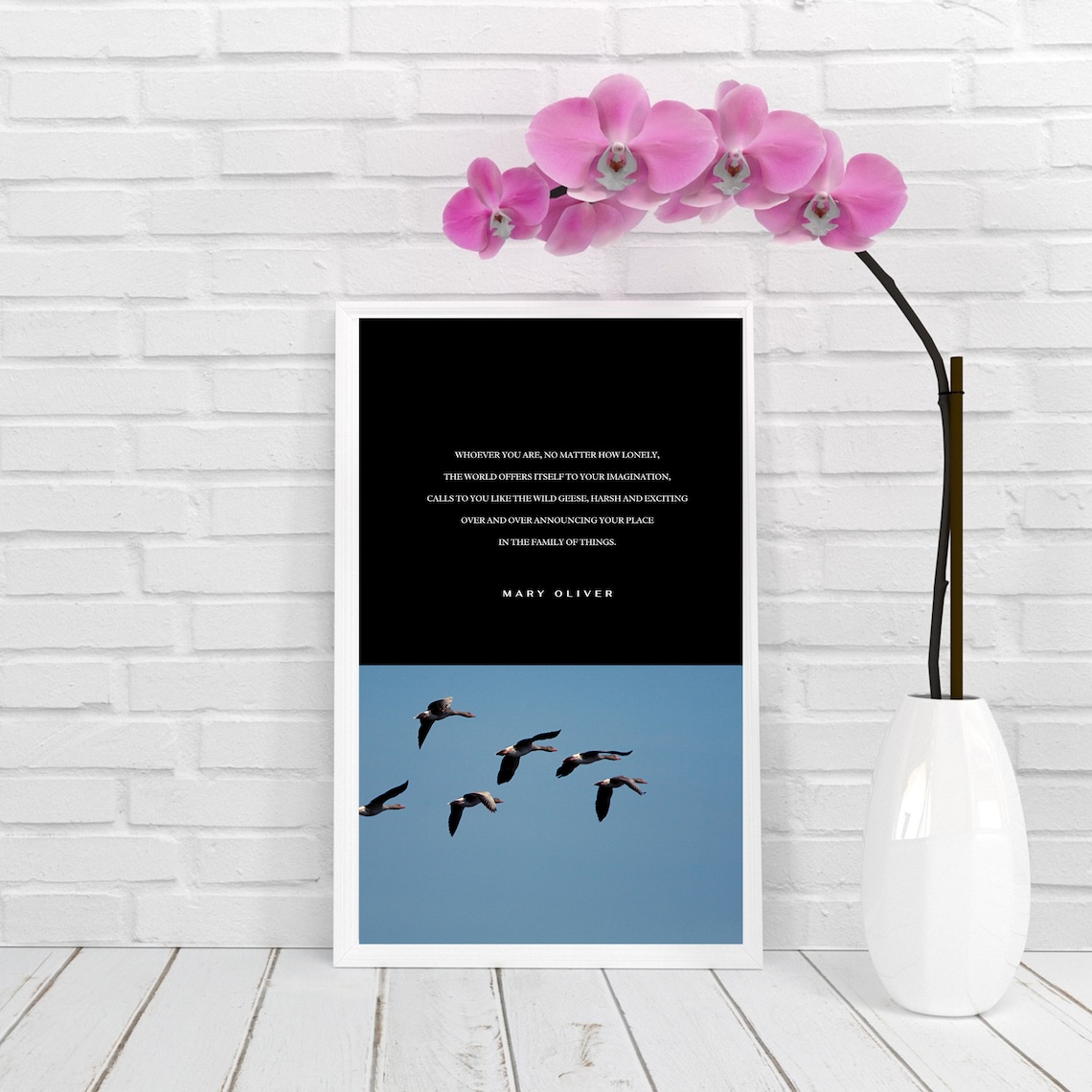 Wild Geese Mary Oliver Poem Print Wall Art Whoever You Are Digital ...