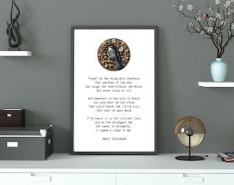 Hope is the Thing With Feathers by Emily Dickinson | Digital Download ...
