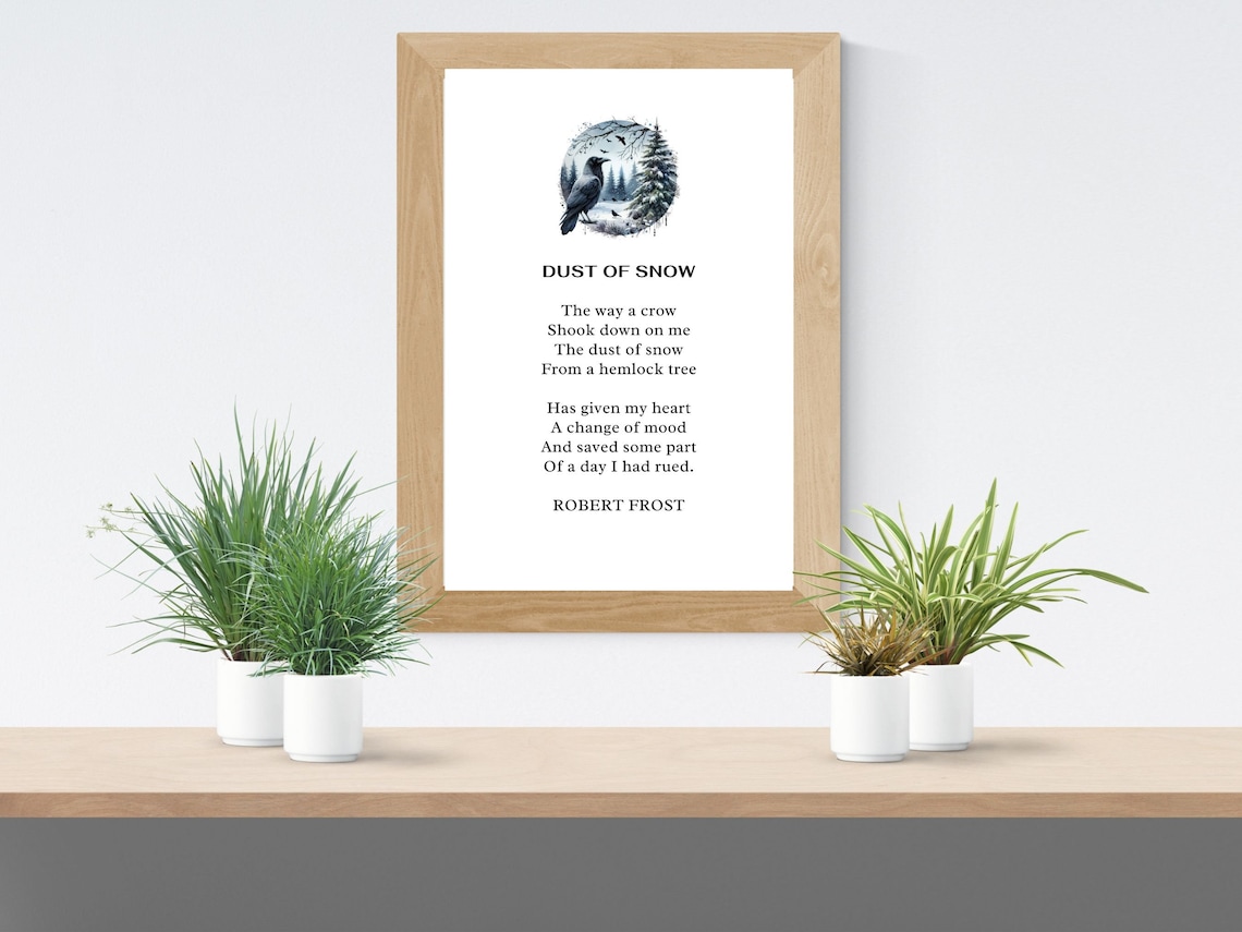 Dust of Snow Poem by Robert Frost Digital Print Printable Gift Idea for ...