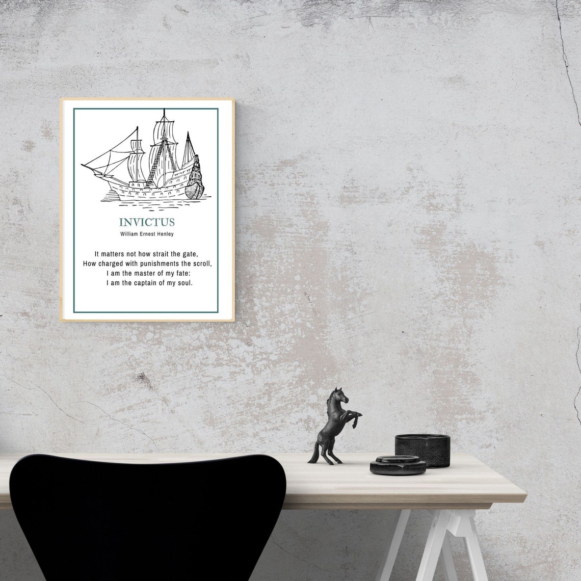 Invictus Poem Printable William Ernest Henley Poem Art I Am the Master ...