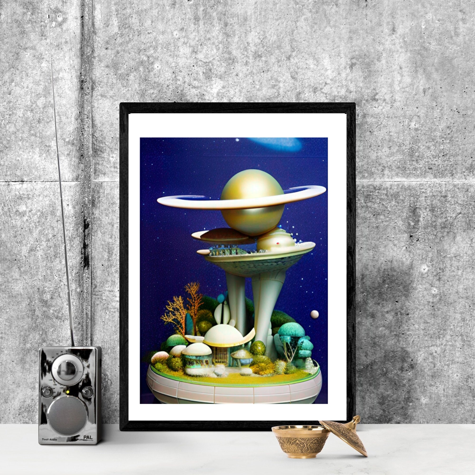 Space Age Wall Art AI Digital Download AI Print Retro Space Art Retro ...