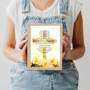 Lord's Prayer in Aramaic Printable, Aramaic Prayer Decor Christian Wall ...