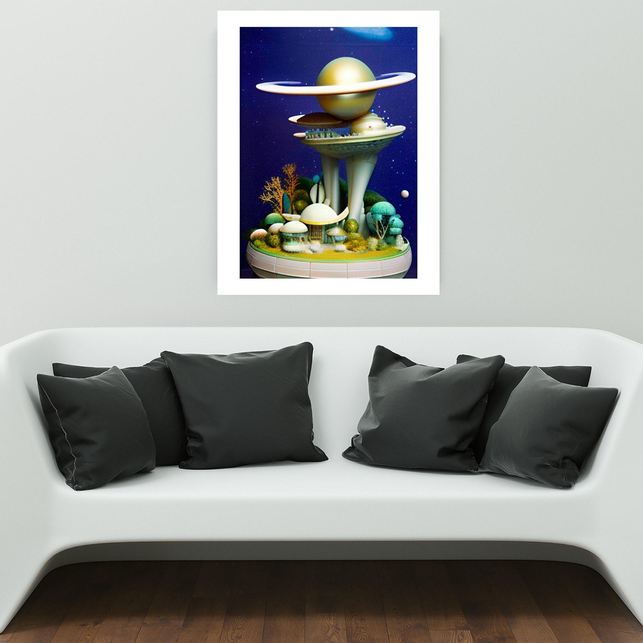 Space Age Wall Art AI Digital Download AI Print Retro Space Art Retro ...