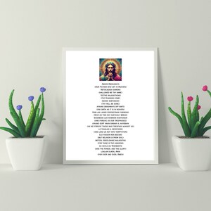 Lord's Prayer in Aramaic Printable, Aramaic Prayer Decor Christian Wall ...