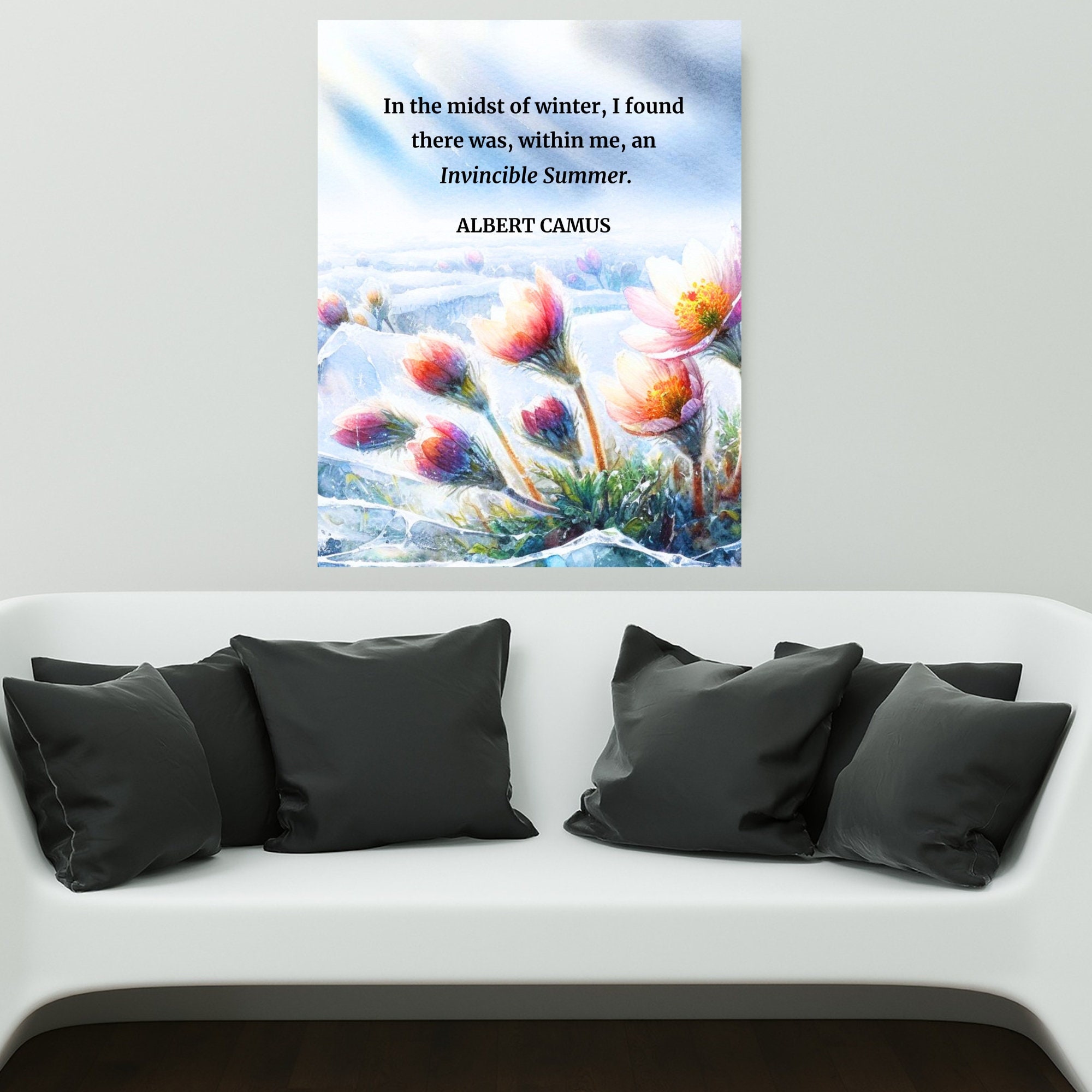 Invincible Summer Albert Camus Digital Print Motivational Quote Home ...