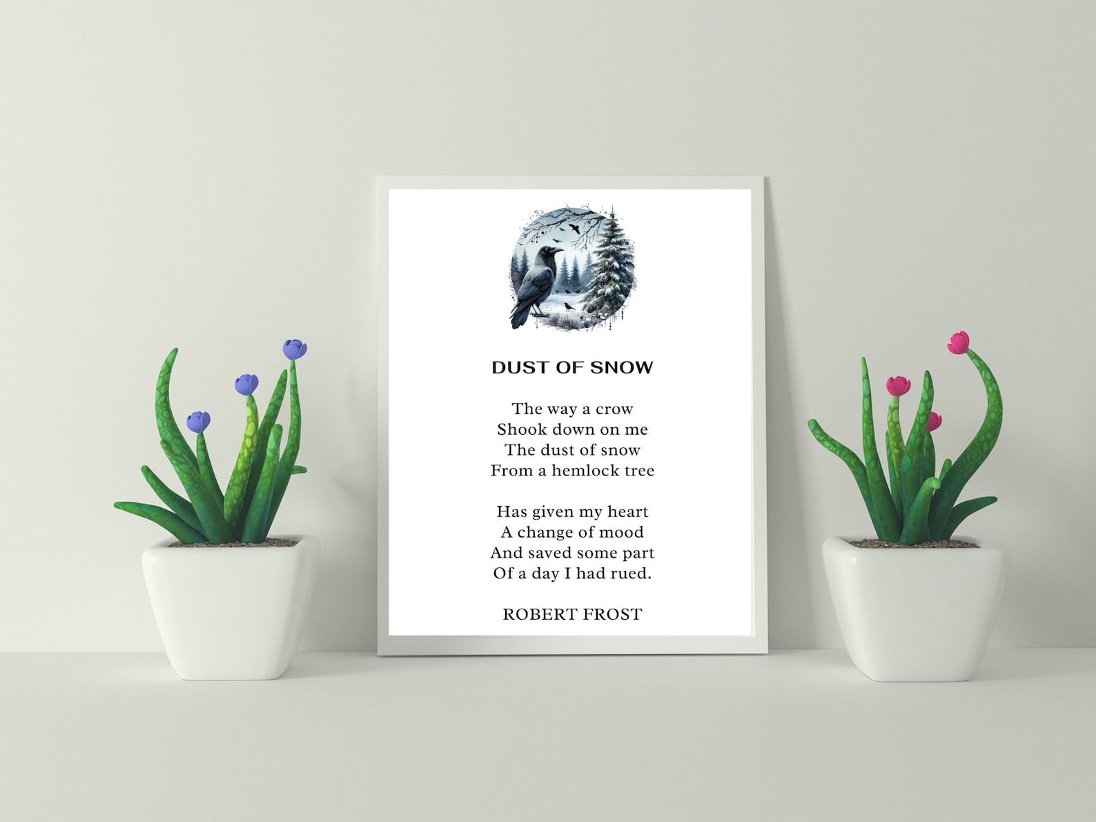 Dust of Snow Poem by Robert Frost Digital Print Printable Gift Idea for ...