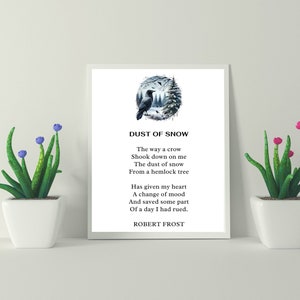 Dust of Snow Poem by Robert Frost Digital Print Printable Gift Idea for ...