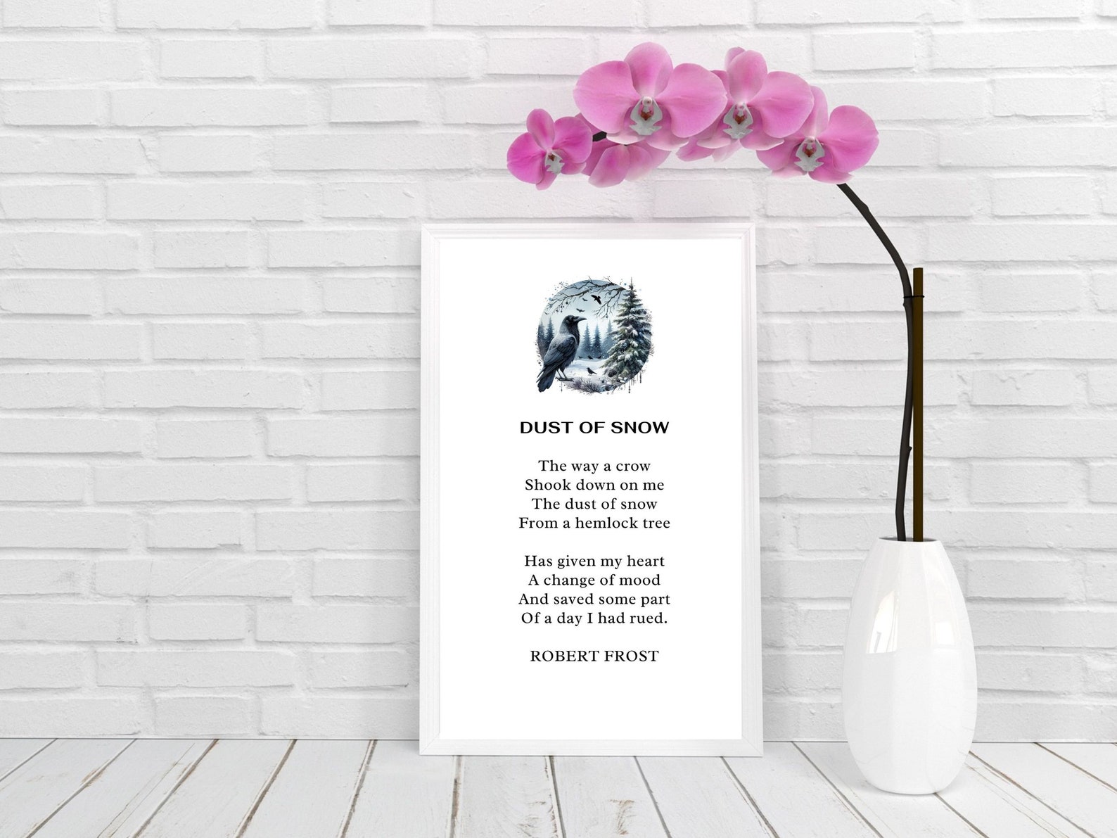 Dust of Snow Poem by Robert Frost Digital Print Printable Gift Idea for ...