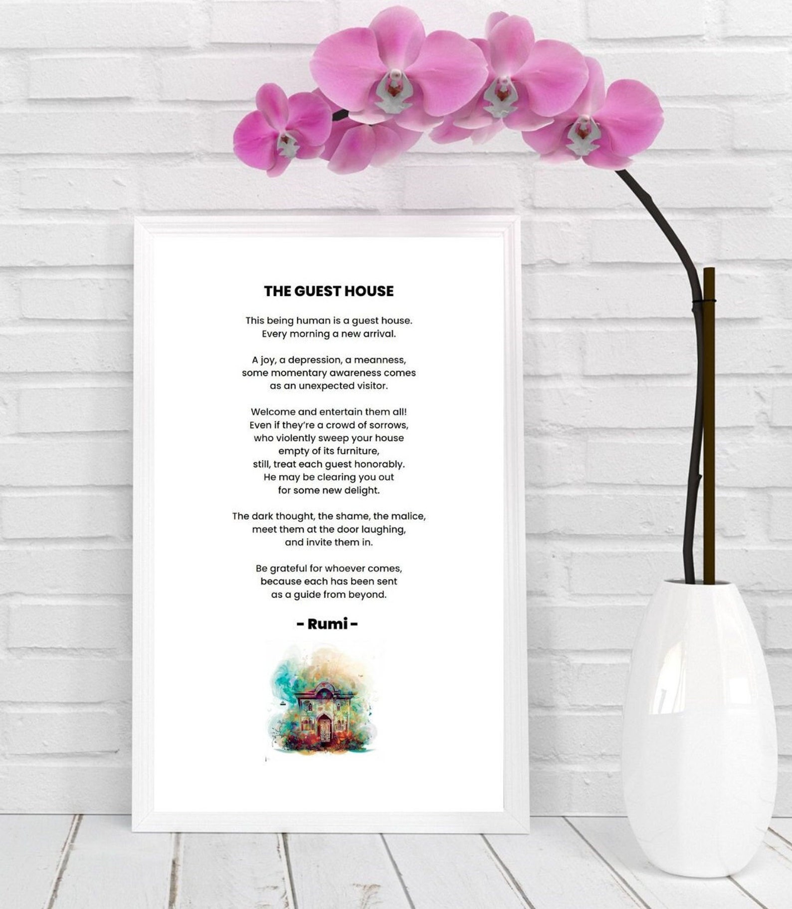The Guest House Rumi, Instant Download, Rumi Art, Rumi Quotes, Rumi ...