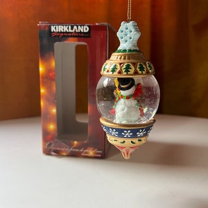 Kirkland Signature Snowman Snow Water Globe Christmas Ornament in Box ...
