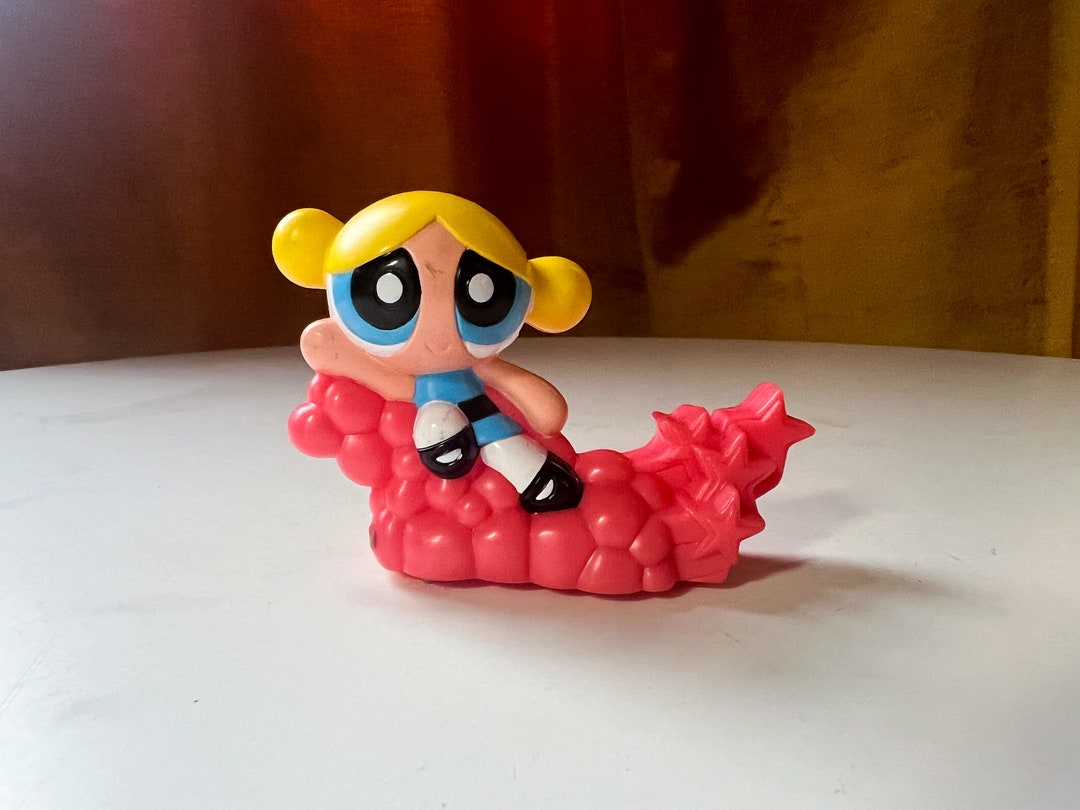 Vintage 2002 Powerpuff Girls Bubbles Figure Pull-back Toy From Burger ...