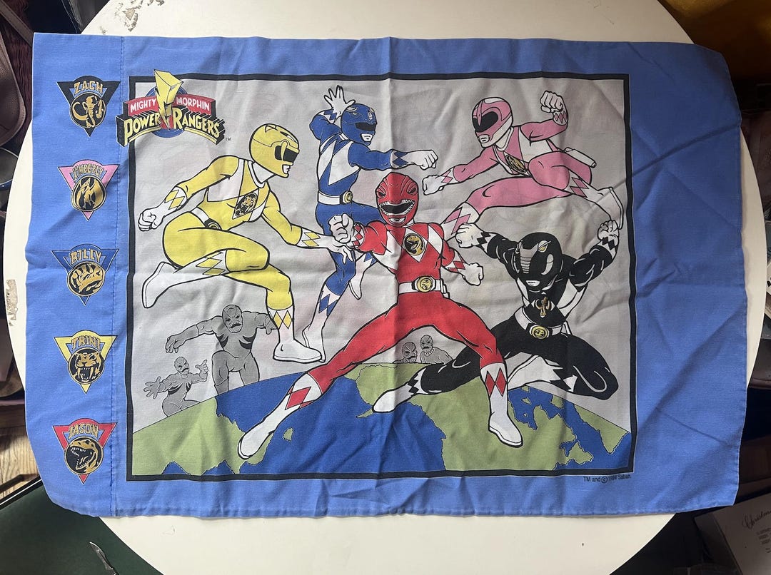 Vintage 1994 Sabans Mighty Morphin Power Rangers Pillow Case - Etsy