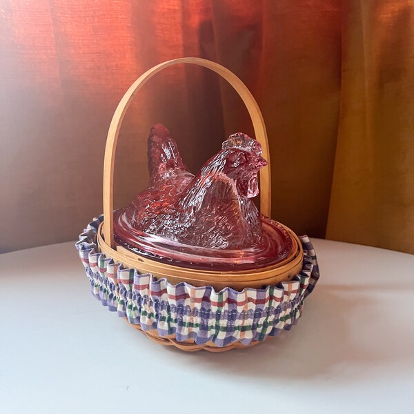 Hen on Basket - Etsy