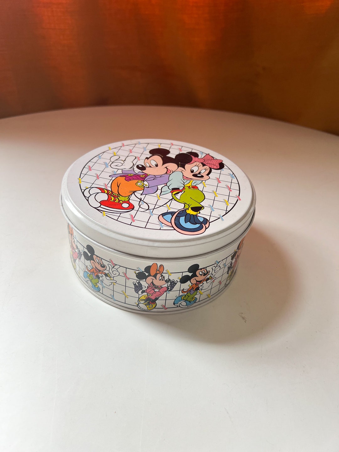 Vintage 1990s Walt Disney Mickey & Minnie Mouse Metal Tin Can - Etsy