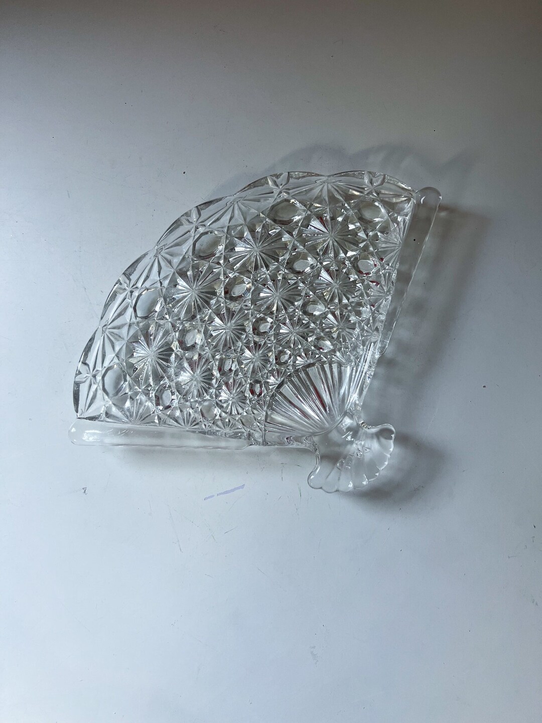 Vintage 1974 Avon Fan Shaped Pressed Cut Glass, Ring Dish Catch-all - Etsy