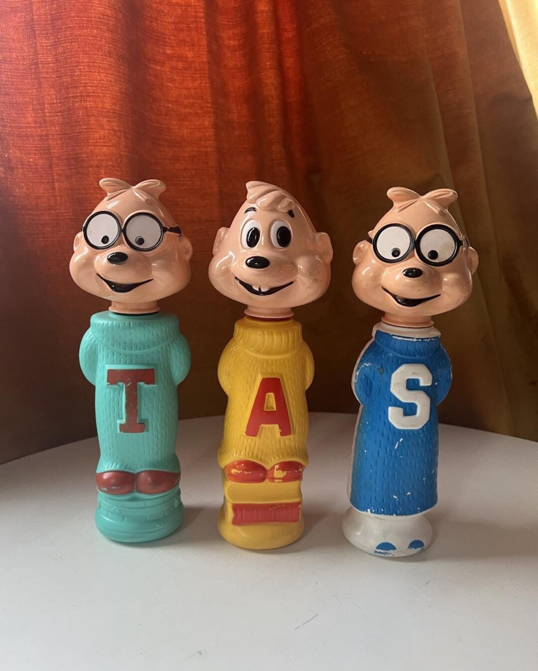 Vintage 1960s Colgate Soaky Alvin & the Chipmunks Bubble Bath Bottles ...