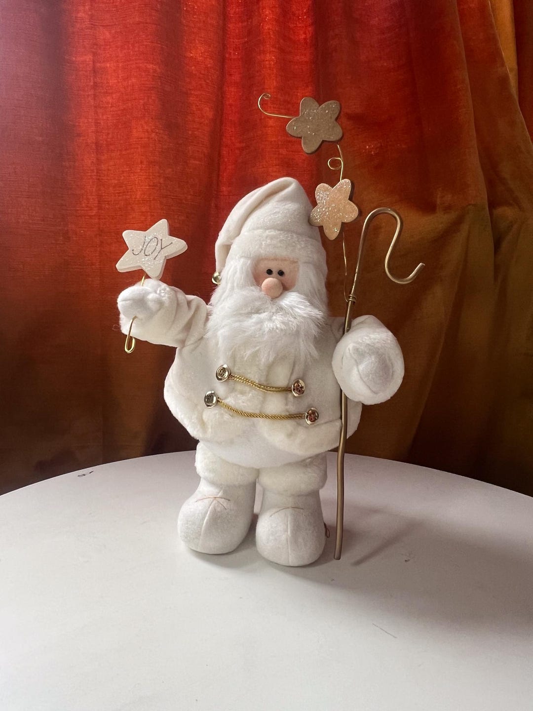 Vintage 2001 Prima Creations Standing Santa Claus Weighted Plush W ...