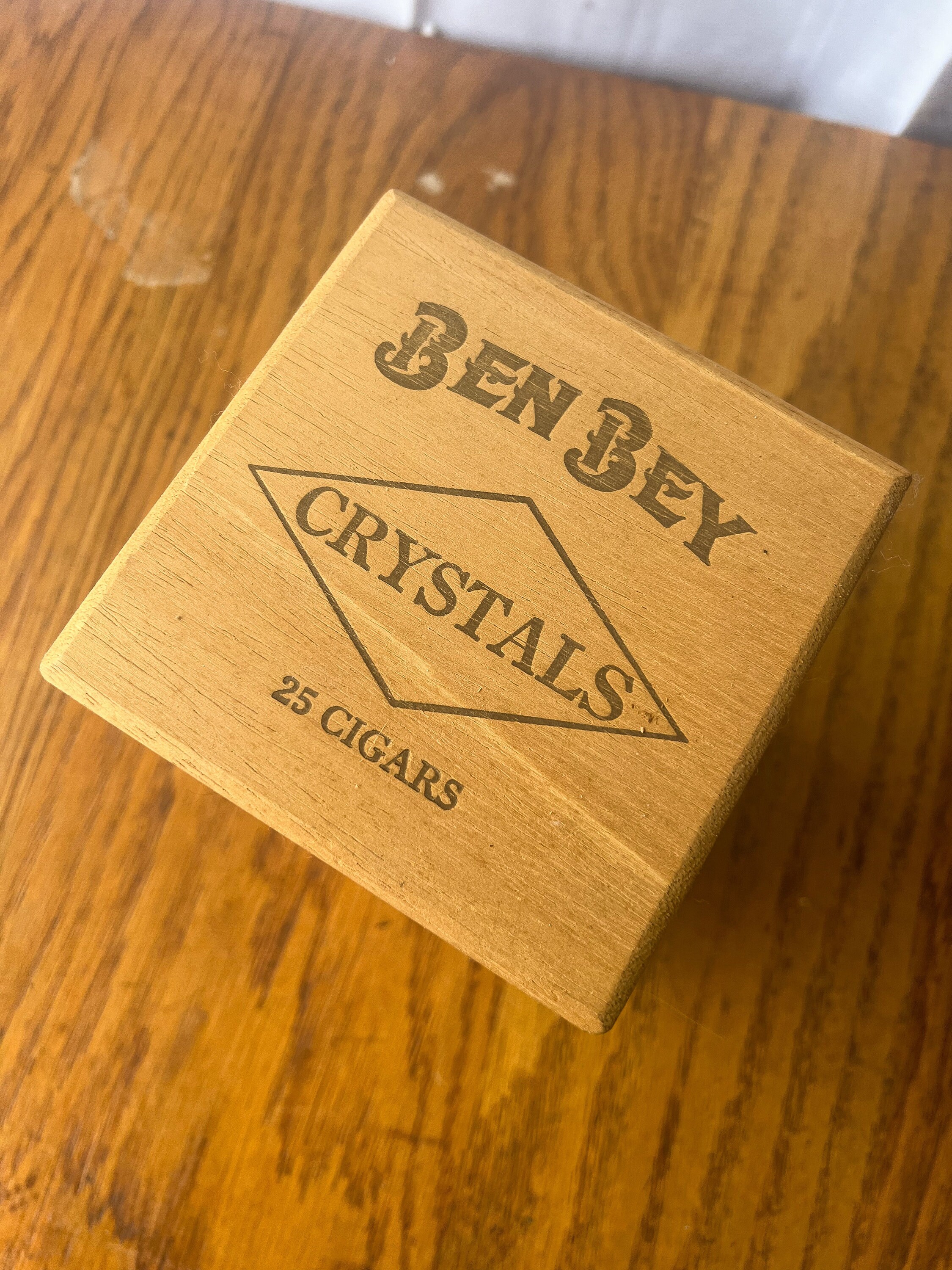 Vintage 1950s Ben Bey Cigars Wood Box With Wax Dipped Teddy Bear Candle ...