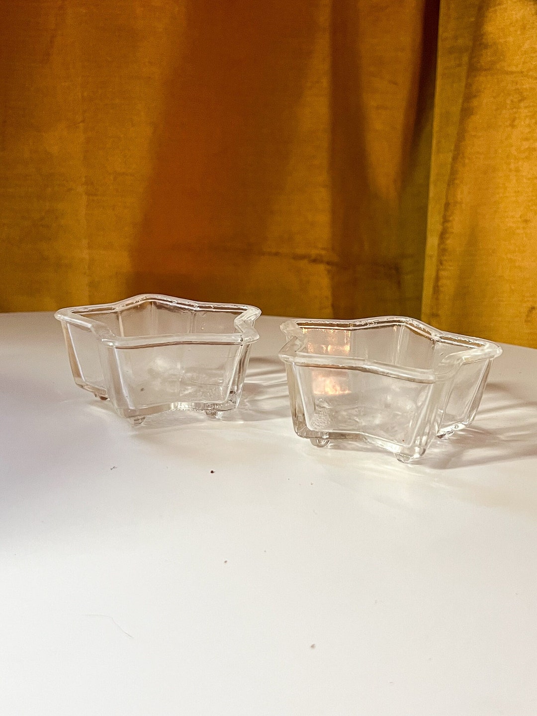 Vintage 1940s Queen Anne Phoenix Glass Star Mold Candy Ring Dish - Etsy