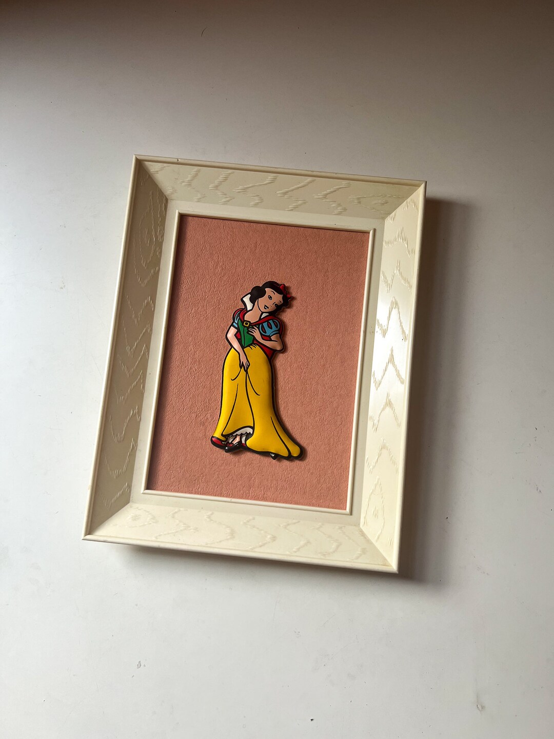 Vintage 1966 Walt Disney Production 3D Puff Framed Picture - Snow White ...