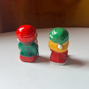 Vintage 1983 Avon Santas Helpers Christmas Elves Porcelain Salt ...