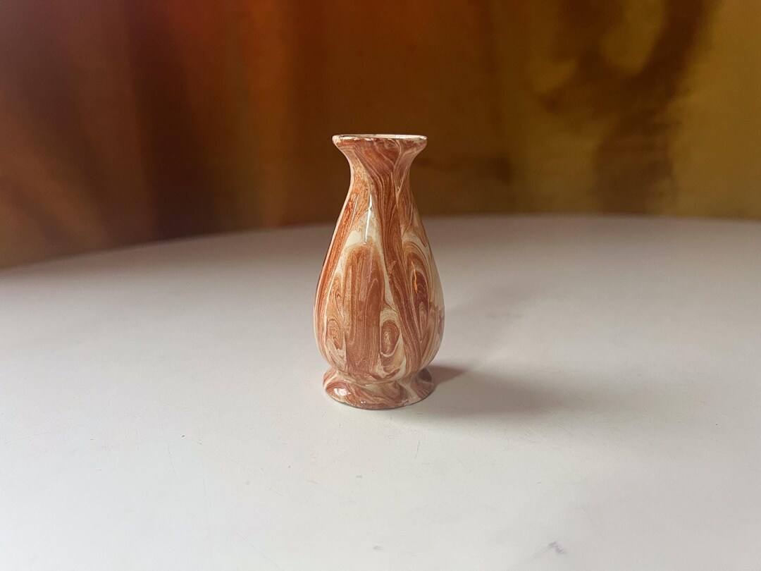 Vintage Miniature Alaskan Native Clay Marbled Bud Vase - Etsy