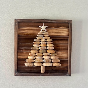 Seashell Christmas Tree, Coastal Christmas Decor, Seashell Decor, Olive ...