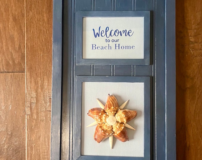 Coastal Welcome to Our Home, Coastal Welcome Sign, Welcome Board With ...
