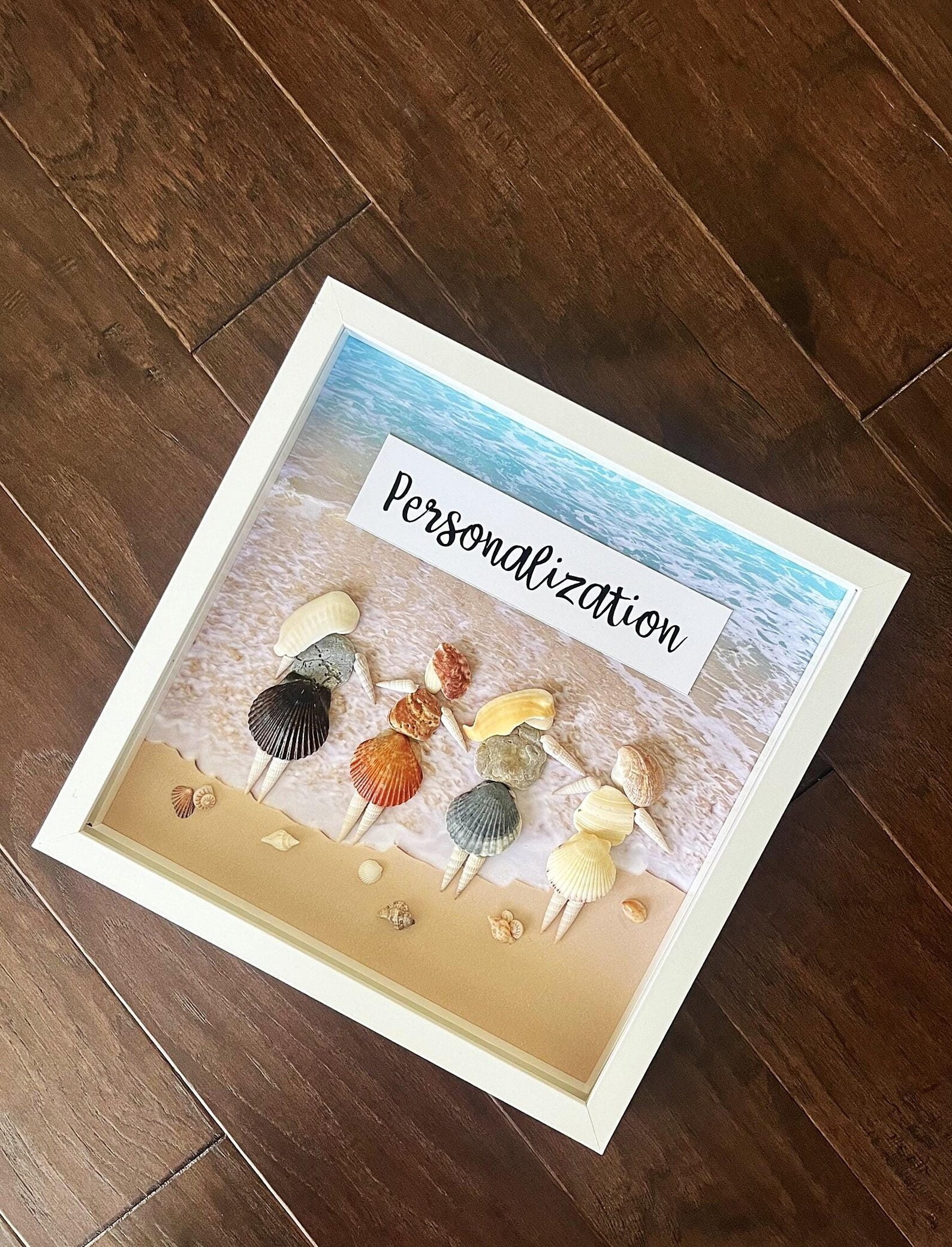 Seashell People 12x12 Artwork, Beach Themed Gift, Beach Gift for Friend ...