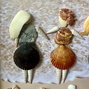 Seashell People 12x12 Artwork, Beach Themed Gift, Beach Gift for Friend ...