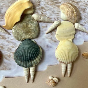 Seashell People 12x12 Artwork, Beach Themed Gift, Beach Gift for Friend ...