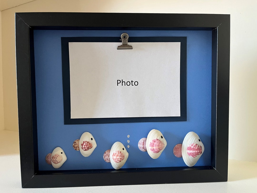Fishing Photo Frame, Coastal Photo Frame, Seashell Frame, 8x10 ...