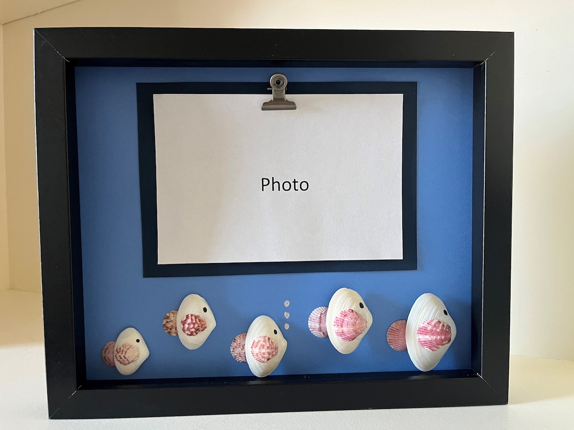 Fishing Photo Frame, Coastal Photo Frame, Seashell Frame, 8x10 ...