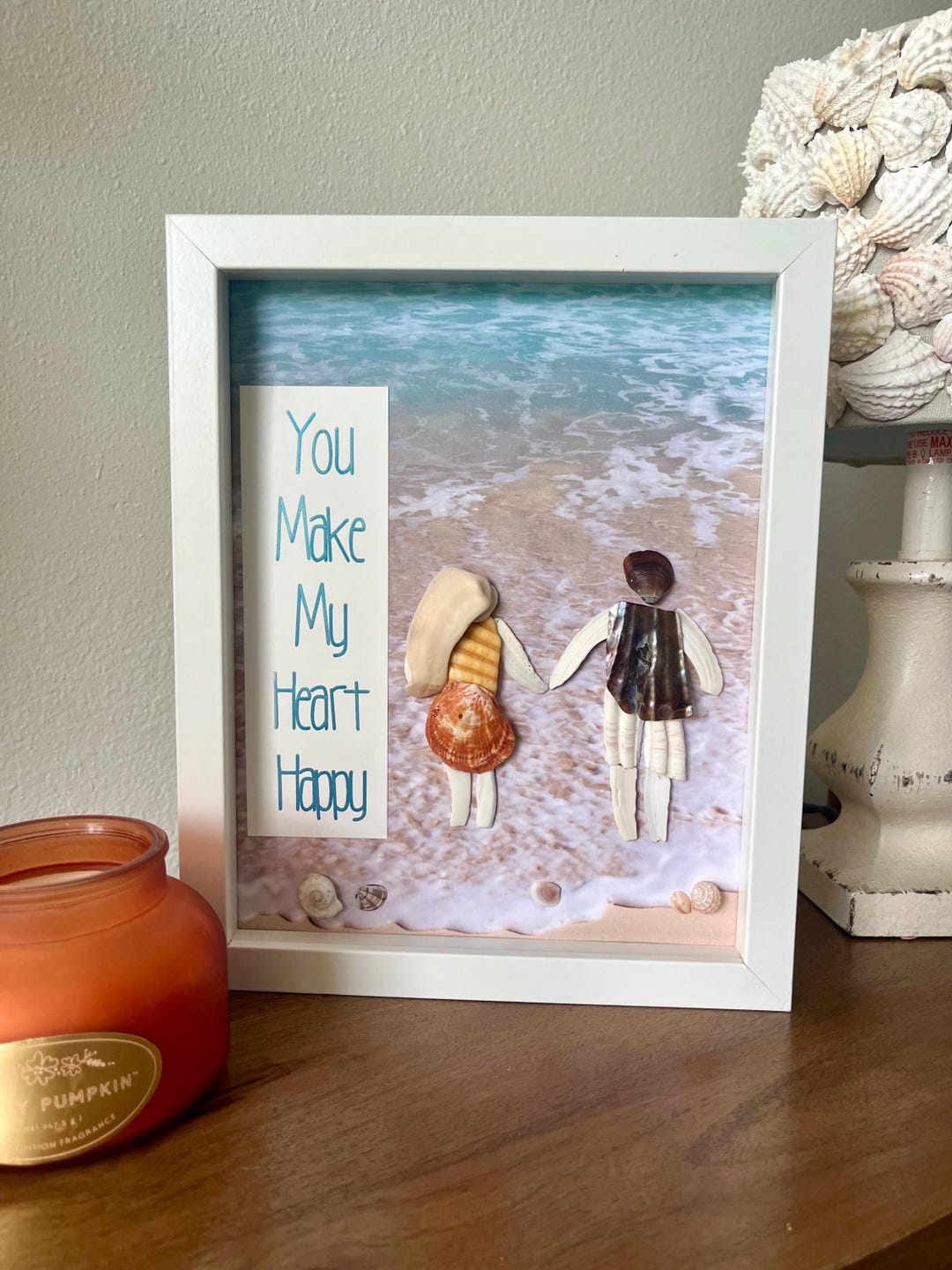 Seashell People Artwork, Beach Themed Gift, Gift for Friend, You Make ...