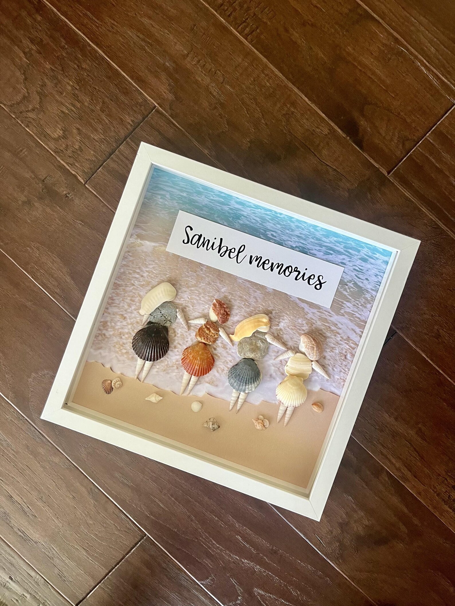 Seashell People 12x12 Artwork, Beach Themed Gift, Beach Gift for Friend ...