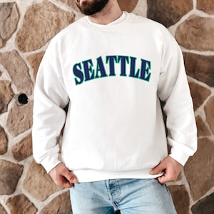 Seattle Mariners Sweatshirt MLB Crewneck Baseball Team Pullover Womens ...