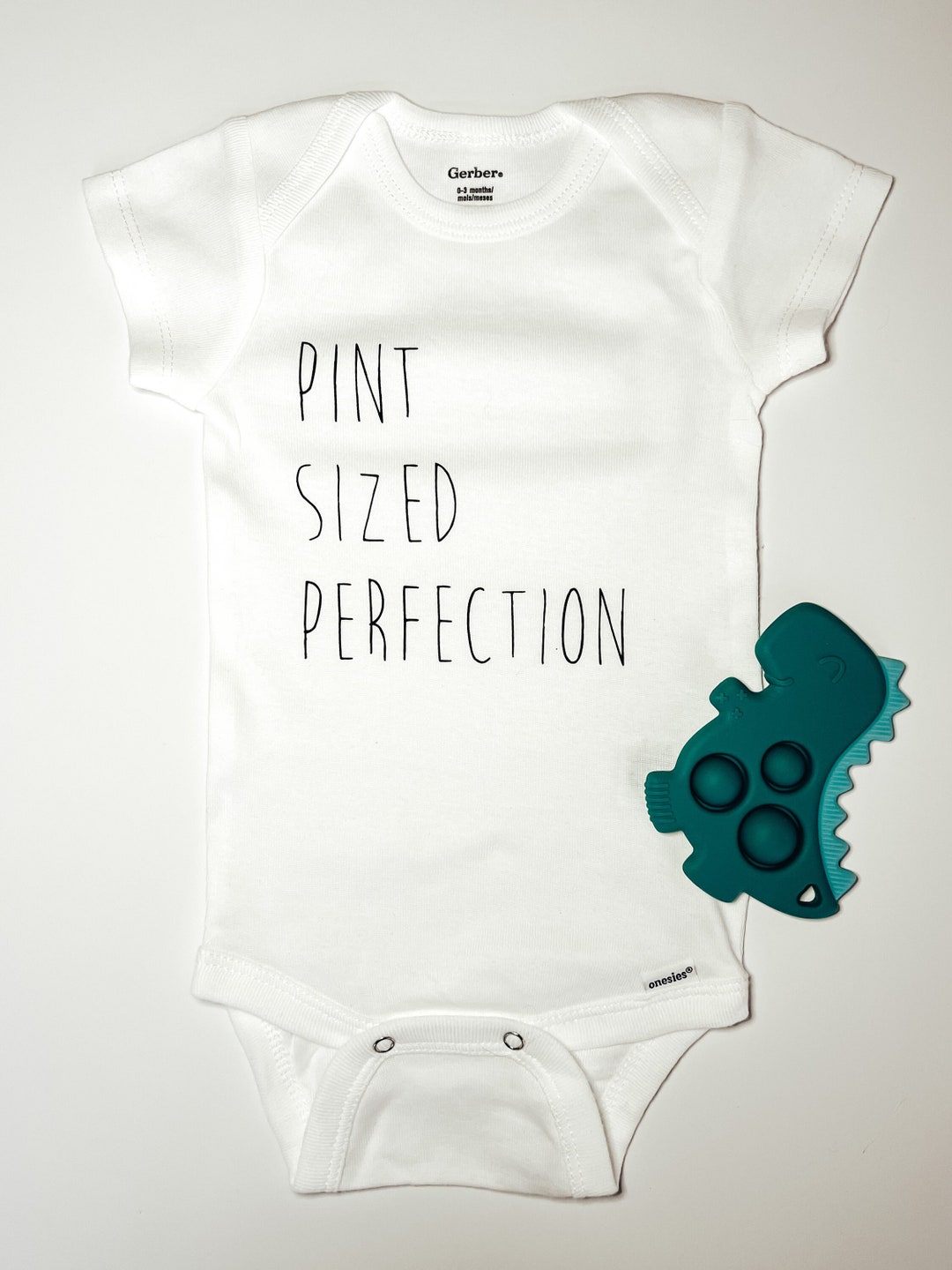 Pint Sized Perfection Baby Onesie - Gerber Unisex Bodysuit - Etsy